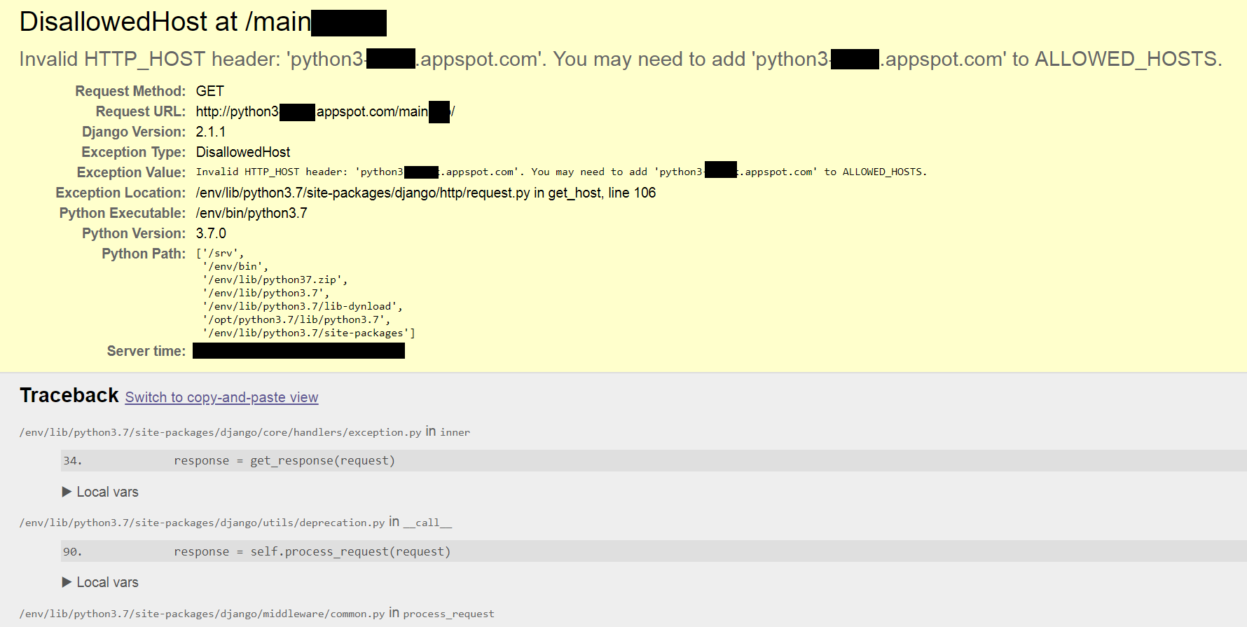 DisallowedHost – Invalid HTTP_HOST Header “example.appspot.com” – Learn ... DisallowedHost – Invalid HTTP_HOST Header “example.appspot.com” – Learn ...